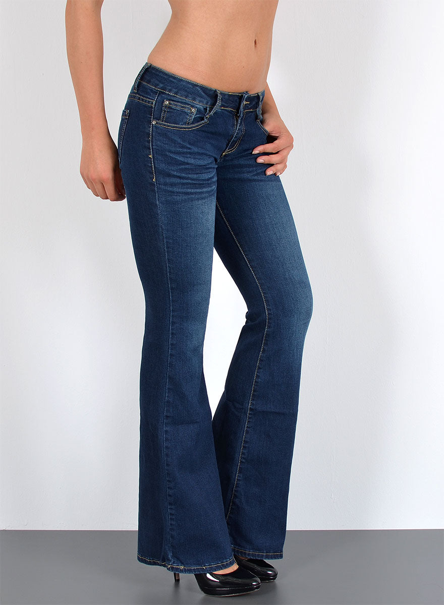 Jeans Damen Bootcut Flared Hose Low Waist mit Stretch bis Große Größen ...